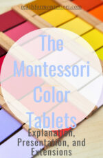 The Montessori Color Tablets: Explanation and Presentation — The ...