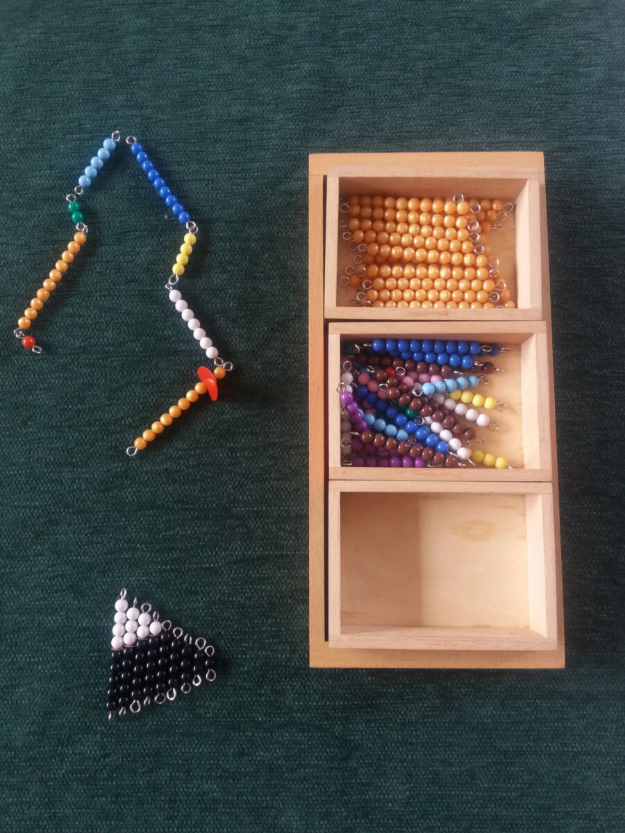 The Montessori Snake Game: Addition and Subtraction with Colored Beads ...